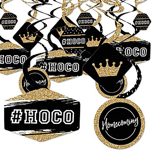 Big Dot of Happiness HOCO Dance - Homecoming Hanging Decor - Party Decoration Swirls - Set of 40