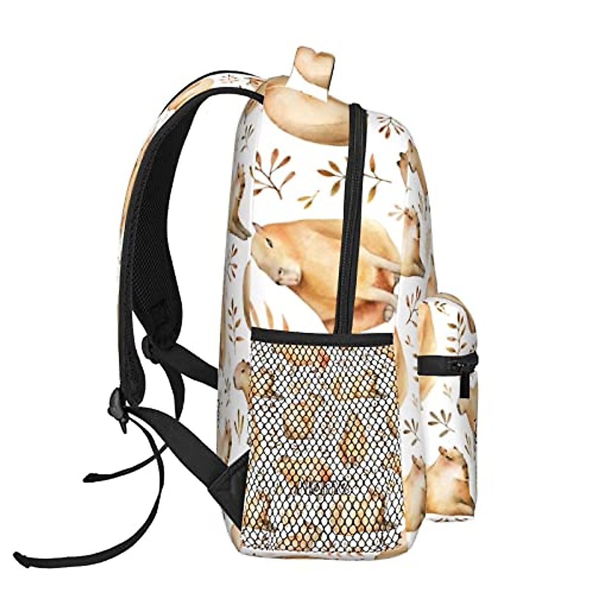 Personalized Capybara Backpack for School Custom Name Boys Girls Schoolbag