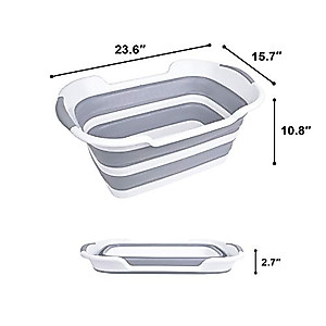 TOLEAD Collapsible Baby Bathtub, Portable Toddler Bathtub, Foldable Kids Tub for Shower at Travling or Bathroom
