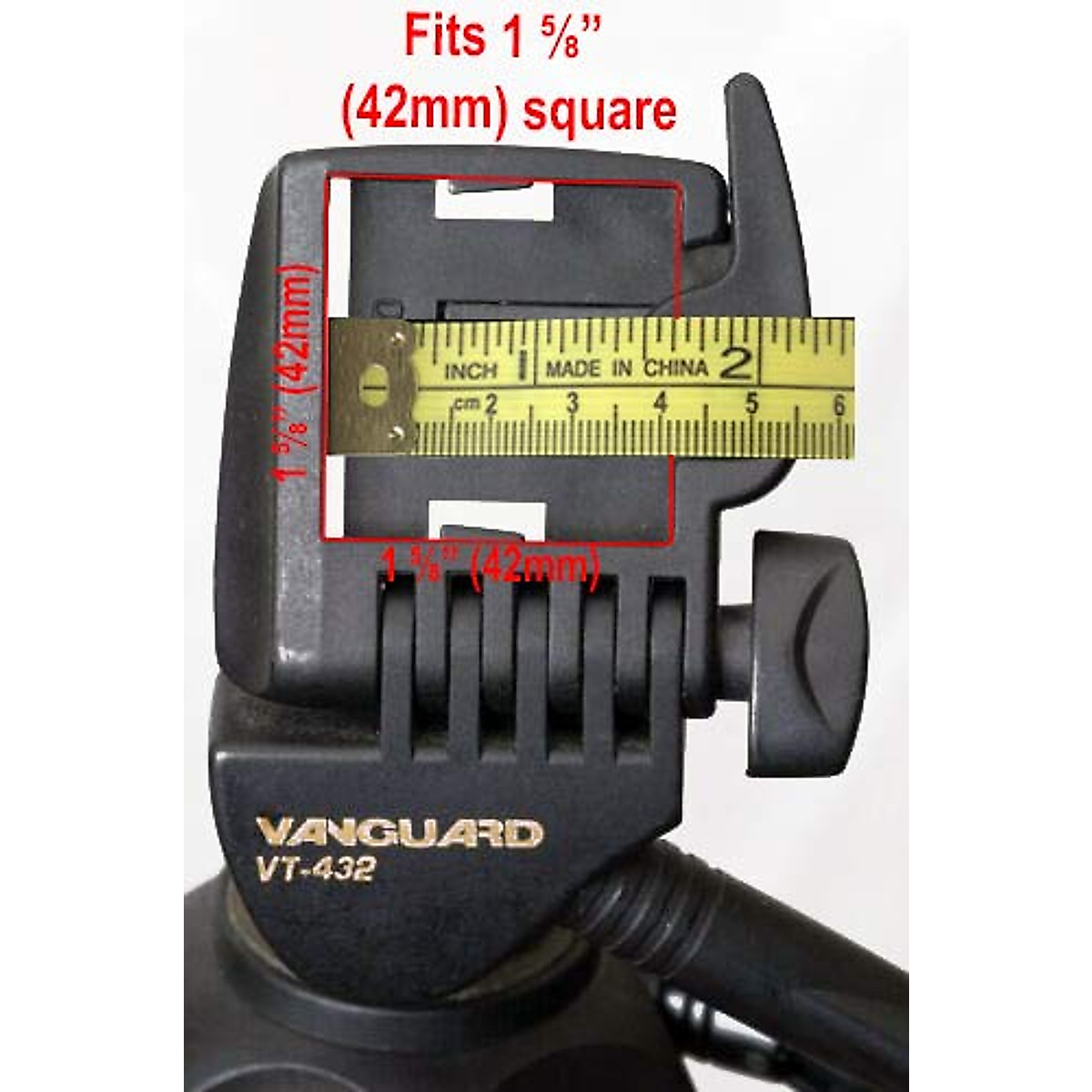 DaVoice 42mm Tripod Quick Release Plate Head Mounting Parts Replacement for Ambico V-0554, Promaster 6100 6160 7100 FW29T, Vivitar V3000 Hakuba S-4500 S-6000 Velbon Sherpa 200R 800R Tripod Mount 1 5/8