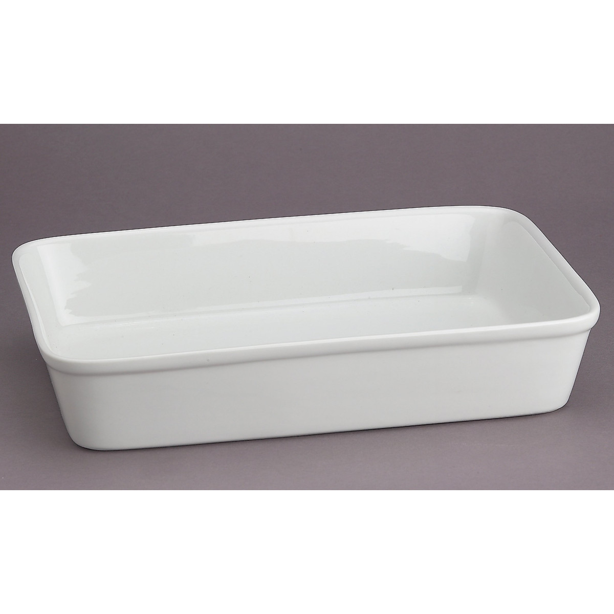 HIC Oblong Rectangular Baking Dish Roasting Lasagna Pan, Fine White Porcelain, 13-Inches x 9-Inches x 2.5-Inches, 13 x 9