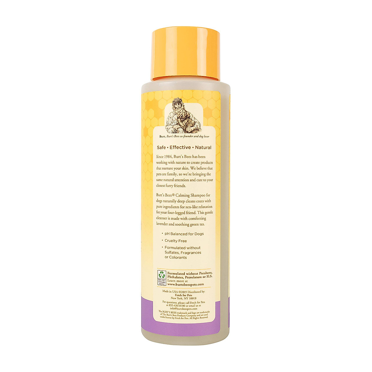 Burt's Bees for Pets Natural Calming Dog Shampoo with Lavender and Green Tea | Cleansing Lavender Dog Shampoo | Cruelty Free, Sulfate & Paraben Free, pH Balanced for Dogs - Made in USA, 16 oz