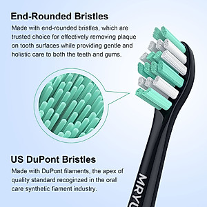 MRYUESG Replacement Heads Compatible with Philips Sonicare 10 Pack, Electric Tooth-Brush Head for Phillips, Black