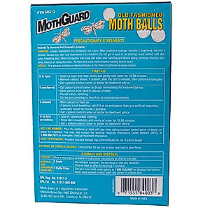 MothGuard MG12 Old Fashion Moth Balls 12 OZ Original Scent