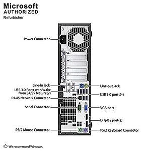 HP EliteDesk 800 G2 Business Class Desktop, Intel Core i5 6500 3.2Ghz, 8GB DDR4 RAM, 256GB SSD Hard Drive, Windows 10 (Renewed)