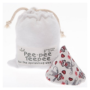 Pee-Pee Teepee Sock Monkey White - Cello Bag