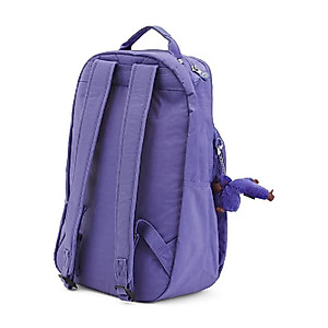 Kipling-Nylon Seoul Large Backpack, Laptop ( EGGPLANT PURPLE)
