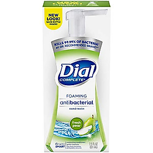 Dial Complete Antibacterial Foaming Hand Wash, Fresh Pear, 7.5 fl oz (Pack of 8)