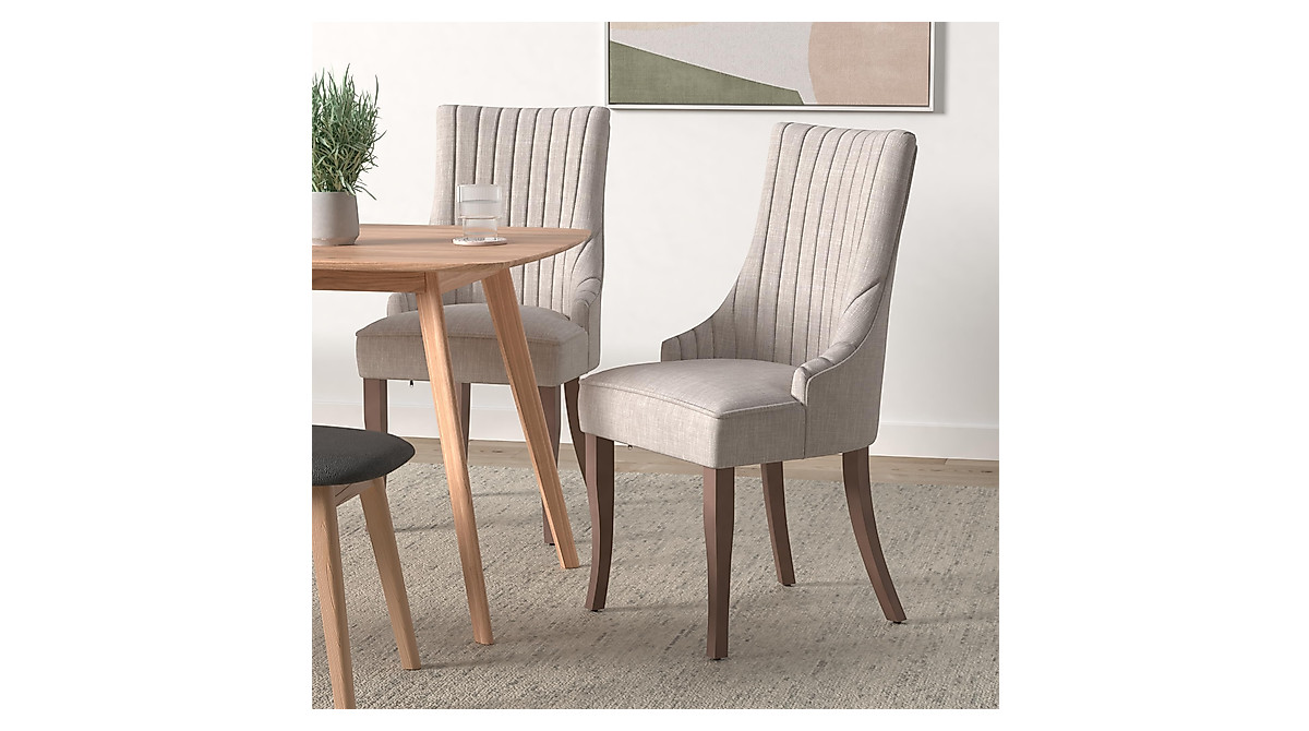 Stylish mikibama Linen Dining Chairs – Set of 2