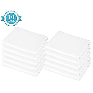 American Baby Company 10-Piece 100% Natural Cotton Percale Standard Daycare/Pre-School Cot Sheet, White, 23" x 51", Soft Breathable, for Boys and Girls