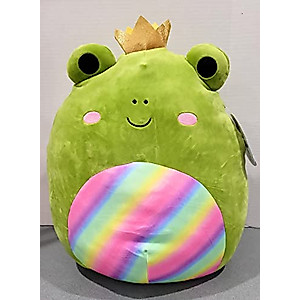 Rare Squishmallow Doxl The Frog 16" with Crown, Princess
