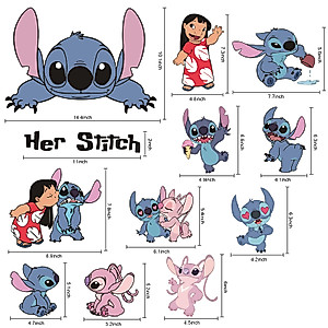 Dicnerry Wall Stickers for Kids, Cartoon Character Stickers for Children Room, 59 PCS PVC DIY Removable Stickers for Baby Kids Nursery Girls Bedroom Living Room Playroom Wall Decoration