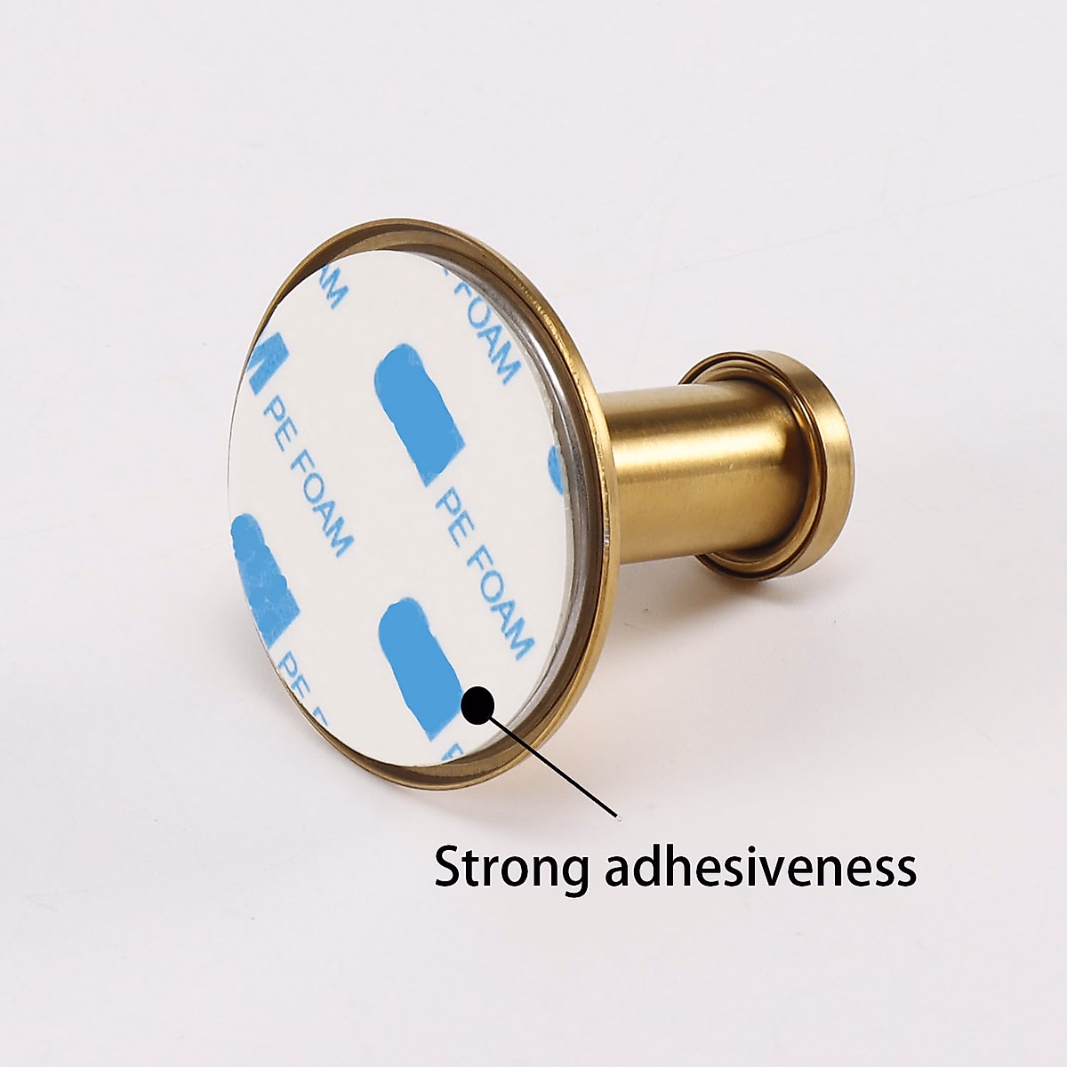 Vanloory Bath Towel Hooks, 6 Pack Self Adhesive Coat Hooks, Sturdy No Drilling Robe Hook, SUS 304 Stainless Steel Heavy Duty Clothes Hanger, Wall Hooks for Bathroom Bedroom Kitchen (2 in, ‎Gold)