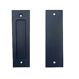 Fpz-bd 6" 2 Pack Sliding Barn Door Handle - Flat Black Flush Handle for Sliding Barn Closet/Drawers Door/Cabinets