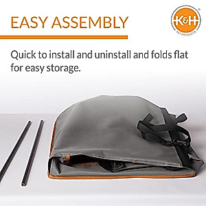 K&H PET PRODUCTS Buckle N' Go Dog Car Seat for Pets, Large Dog Car Seat 21 X 19 X 19 Inches, Gray, 100538738