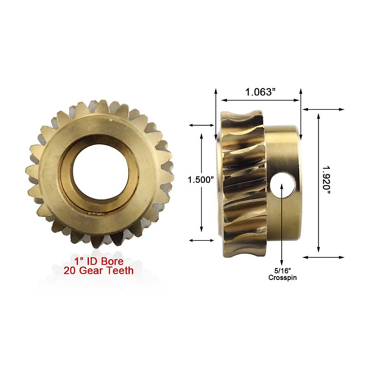 KINTLE Snowblower Auger Worm Gear - Compatible with Ariens snowblowers, Replaces ST824, 924050, 52402600, 524026, 924082, 52422700