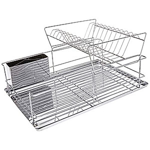 Megachef Mega Chef 15 1/2-inch Stainless Iron Shelf Dish Rack, Chrome Plated (94396414M) (93596414M)