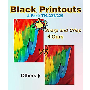 MM MUCH & MORE Compatible Toner Cartridge Replacement for Brother TN221 TN225 TN-221 TN-225 use with HL-3140CW HL-3150CDW MFC-9140CDN MFC-9330CDW DCP-9020CDW Printers (Black + Cyan + Magenta + Yellow)