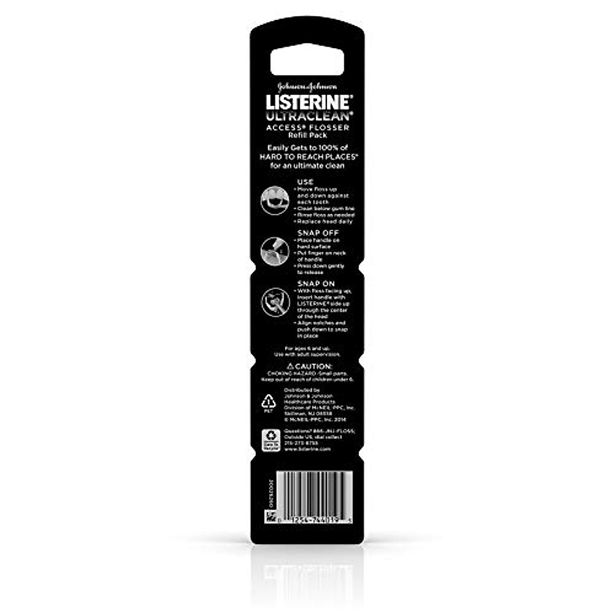 Listerine Ultra Clean Access Flosser Mint Refill Heads, 28 Count (Pack Of 6)