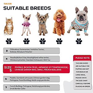 TEOZZO Dog Shoes Dog Boots & Paw Protector, Anti-Slip Sole Winter Dog Booties with Reflective Straps Dog Snow Boots for Small Medium Dogs 4PCS Red 5