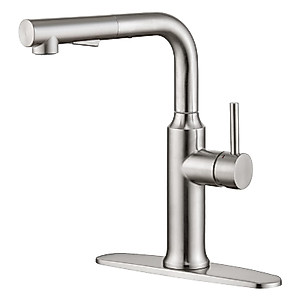 CREA Kitchen Faucets with Pull Down Sprayer, Bar Sink Faucet Brushed Nickel with Magnetic Docking, Commercial Modern Faucet rv Kitchen Sink Faucet