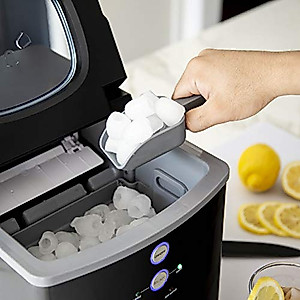 NewAir Black Portable Ice Maker | First Batch In Under 10 Minutes And 33 lb Daily | 2 Ice Size Bullets Daily, Perfect Machine For Kitchen Countertops, and RV NIM033BK00