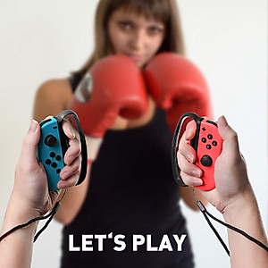 ECHZOVE Grip for Switch Fitness Boxing, Handle for Nintendo Switch Boxing - 2 Packs (Black)