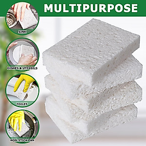 Vilphel 12 Pack Dishwashing Sponges Natural Cellulose Sponges Plant Based Resilient and Reusable Soft Dish Sponges for Washing Dishes DIY Craft Sponge for Fun