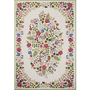 Loloi Rifle Paper Co. x Perennial Cream 6'-7" x 9'-4" Area Rug