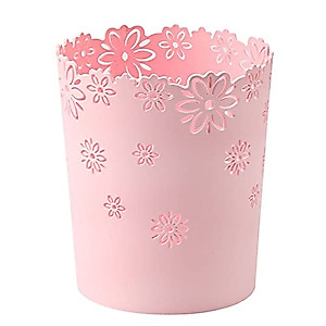 Trash can, Bedroom Trash can,Cute Trash can for Bedroom, Pink Bathroom Accessories,Pink Garbage can.