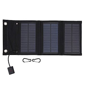 15W Portable Solar Panel, Foldable Pack Solar Charger, Waterproof Solar Powered Charging Panels Boards for Cameras/Laptops/Car Batteries/Solar Street Lights/Outdoor Activities