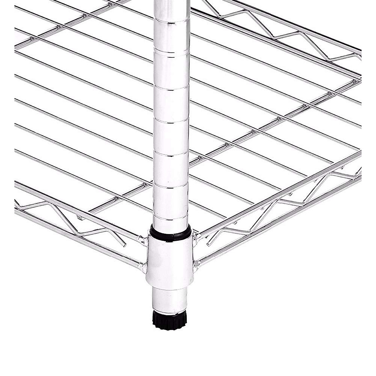 Simple Deluxe Heavy Duty 5-Shelf Shelving Unit, 35" D x 18"W x 70" H, 35 x 18 x 70‘’, Chrome