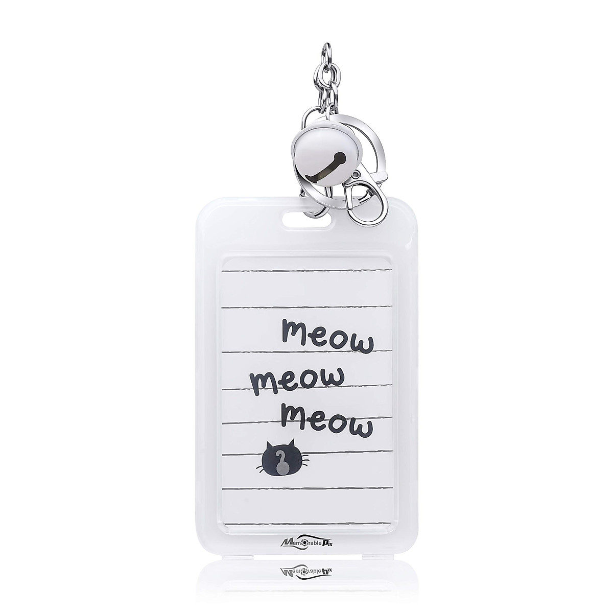 Memorablepix Instax Polaroid Mini Film Key Chain - Custom Picture Key Ring for Fujifilm Mini 9 Photo Film (White, Set of 1)