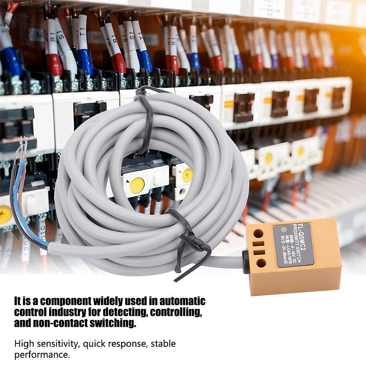 Maxmartt Tl-Q5Mc2 Inductive Switch,TL-Q5MC2 NPN Proximity Sensor Switch Inductive Sensor 3 Wire Normally Close Distance 5mm