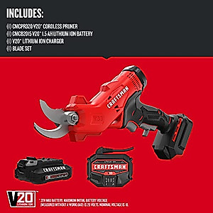 CRAFTSMAN 20V MAX Cordless Electric Pruner, Battery & Charger Included (CMCPR320C1)