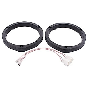 XtremeAmazing Car Front Rear Stereo Door Speaker Adapter Mounting Plates 6.5/6.75 Inch Spacer Rings Bracket with Harness Set of 2
