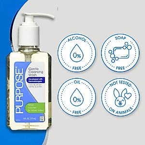 Purpose Gentle Cleansing Wash, 6-Ounce Pump Bottle