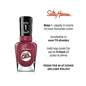 Sally Hansen Miracle Gel™, Travel Seekers First Glass, Long Lasting, Gel-Like Formula, No UV Lamp Needed, Pink Nail Polish