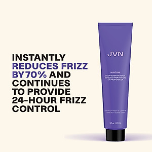 JVN Nurture Deep Moisture Mask, Hydrating Hair Mask Conditioning Treatment, Reduces Frizz & Adds Nourishment, All Hair Types, Sulfate Free (5 Fl Oz)