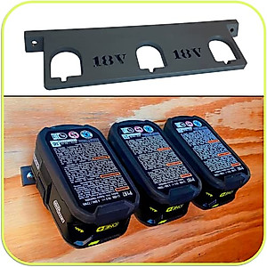 Battery Holder for Ryobi | 18V Battery Holder for Ryobi | Battery Storage for Ryobi | Wall Mount for Ryobi 18V Batteries