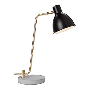 Newhouse Lighting NHDK-AM-BK Amelia Contemporary Table Lamp with LED Bulb Included, Black
