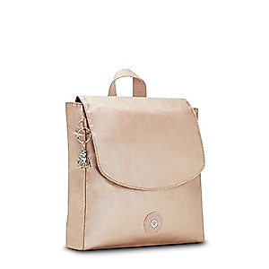 Kipling Dannie Metallic Small Backpack Gold Charm Met