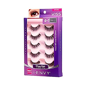 iEnvy by Kiss So Wispy 03 Strip Eyelashes 5 Pair Value Pack #KPEM60 Natural Wispies Style