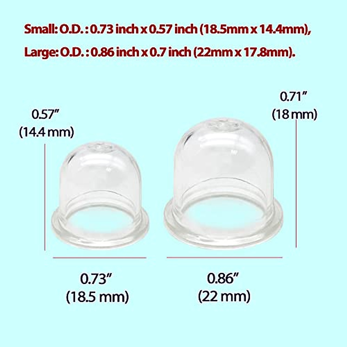 Primer Bulb Carburetor Primer Bulb Pump Bulb Compatible with Poulan Crafstman Weedeater Chainsaw Replacement for Roybi Homelite Zama Walbro Gas Trimmer Blower Brush Cutter