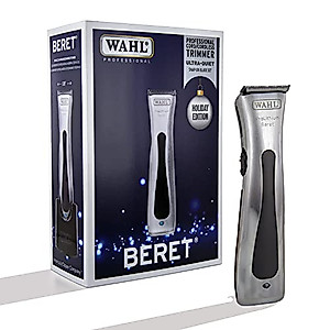 Wahl Professional Holiday Beret Lithium Ion Cord Cordless Ultra Quiet Electric Trimmer for Professional Barbers and Stylists - Model 08841-3001