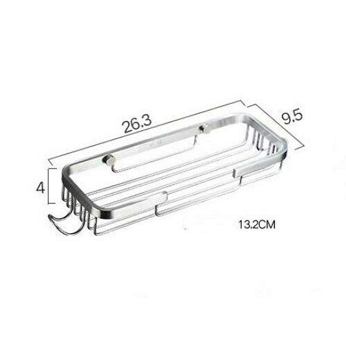 housebest Wall Mounted Brushed Nickel Shower Caddy Bath Organizer Storage Basket Soap Dish Holder Hooks Stainless Steel Shampoo, Conditioner Bathroom Accessories