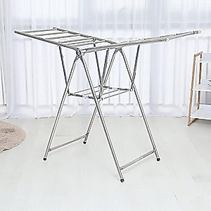 LTLGHY Rack Clothes Foldable, Laundry Drying Rack for Indoor Outdoor,Easy Storage Clothes Drying Rack, Free of Installation Garment Rack