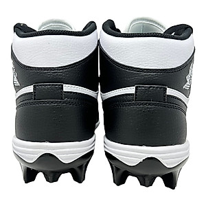 Nike Men's Jordan 1 Mid Td Soccer Cleats, White Black Black, 12