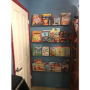 NIUBEE 2 -Packs Kids Acrylic Floating Bookshelf 36 Inch, Clear Bathroom Wall Floating Shelves, Invisible Wall Bookshelves Ledge Book Shelf, 50% Thicker with Free Screwdriver