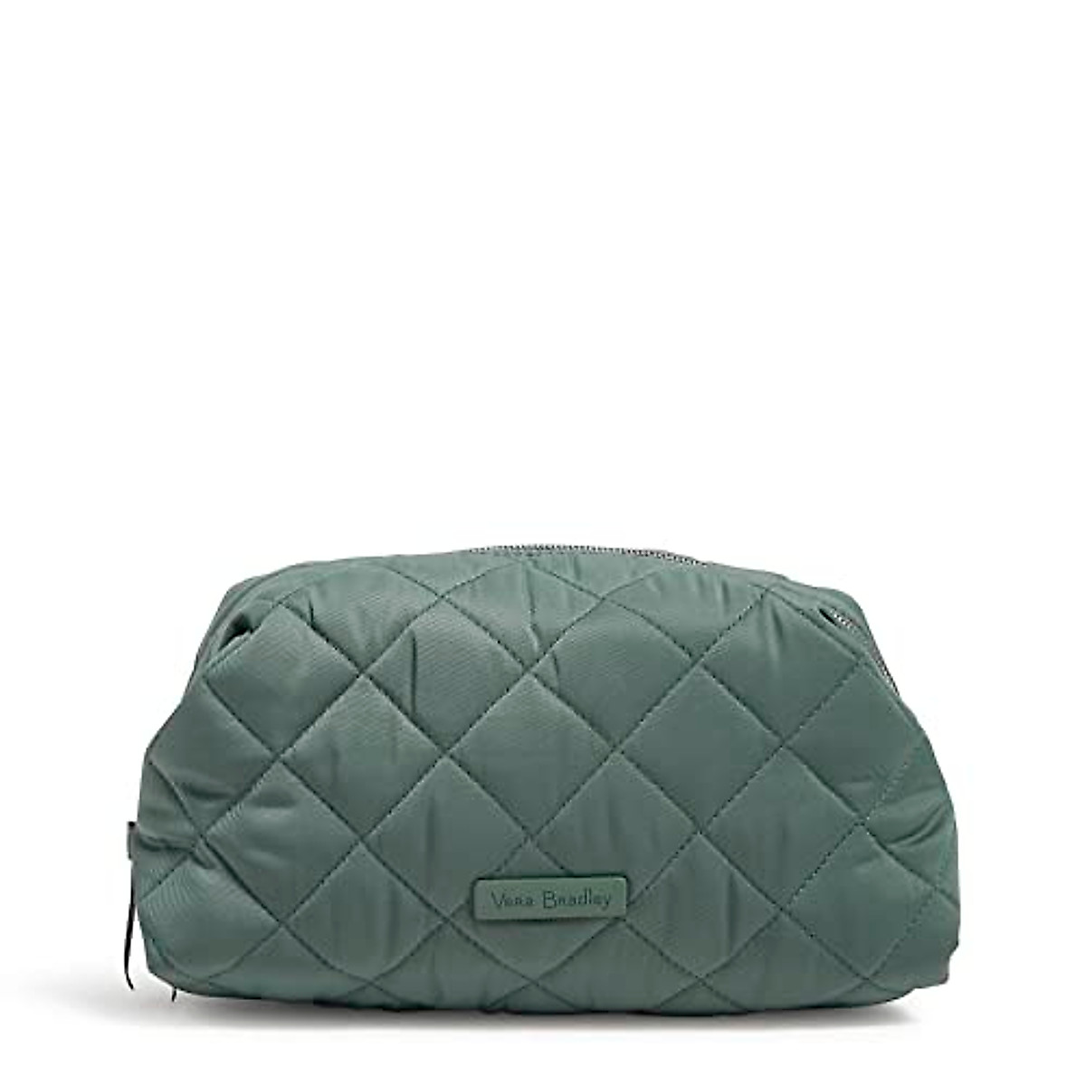 Vera Bradley Women's Performance Twill Medium Cosmetic Makeup Organizer Bag, Olive Leaf, One Size